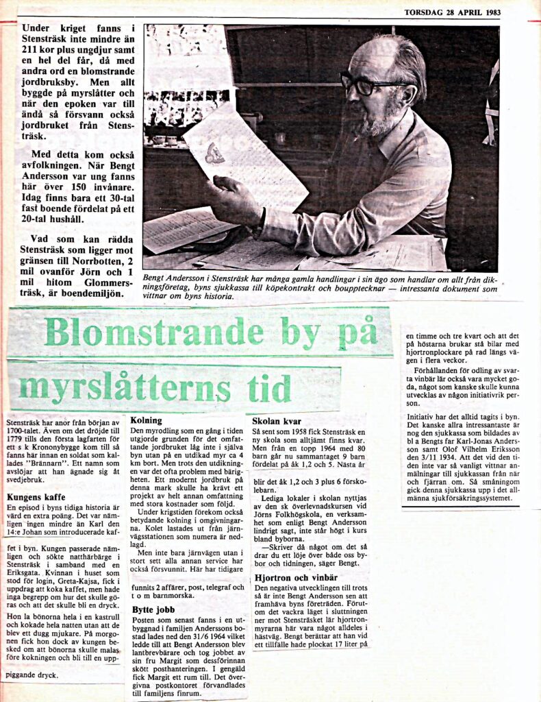Stensträsk och Bengt Andersson